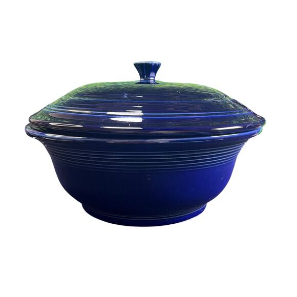 Fiesta | Dining | Vintage Fiesta Fiestaware Cobalt Blue Casserole Dish ...